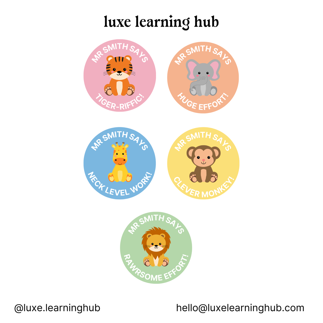 Custom Teacher Stickers, Stationery, Stamps | Teaching Resources – Luxe Learning Hub