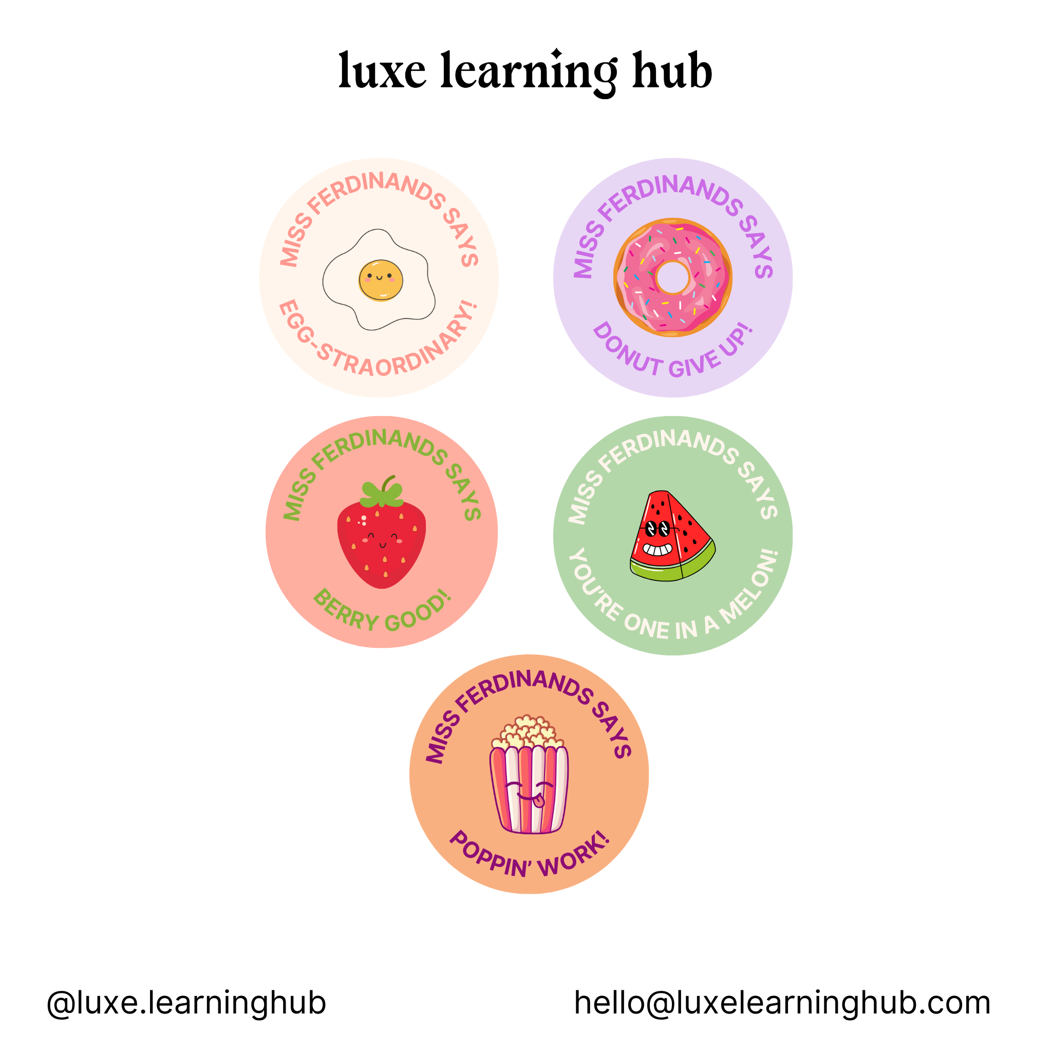 Custom Teacher Stickers, Stationery, Stamps | Teaching Resources – Luxe ...