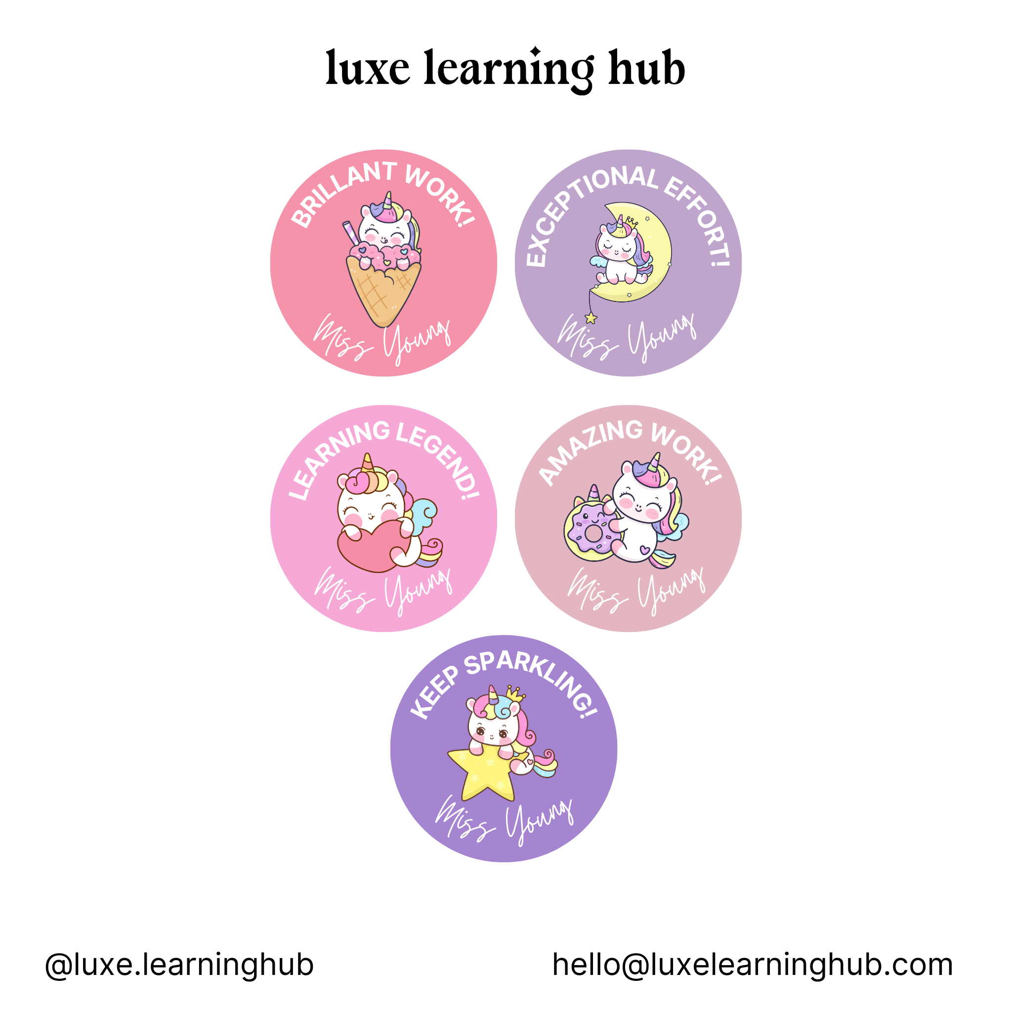 Custom Teacher Stickers, Stationery, Stamps | Teaching Resources – Luxe ...
