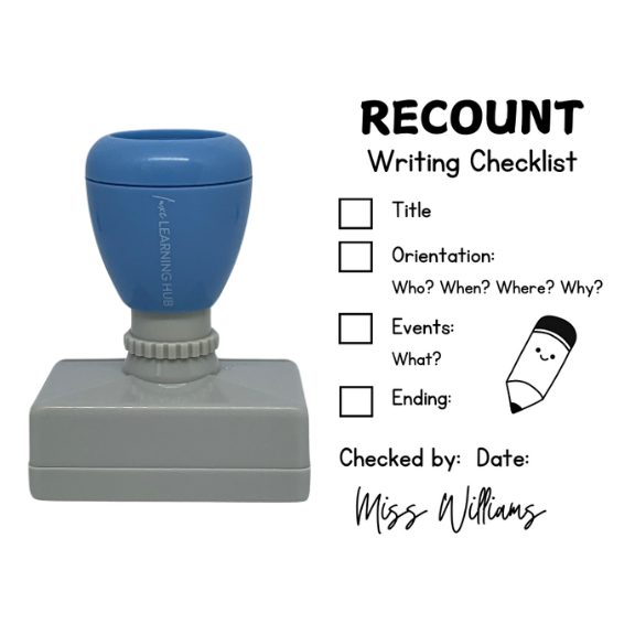 Recount Writing Checklist Stamp – Luxe Learning Hub